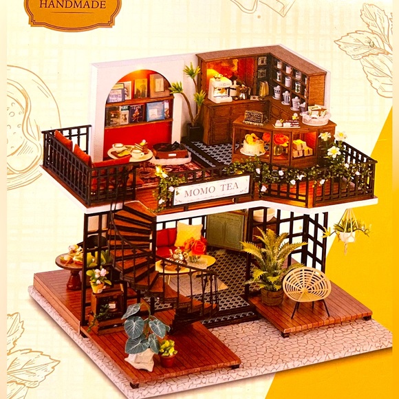 RoWood | Toys | Forest Teashop 3d Diy House Led Music Doll House ...